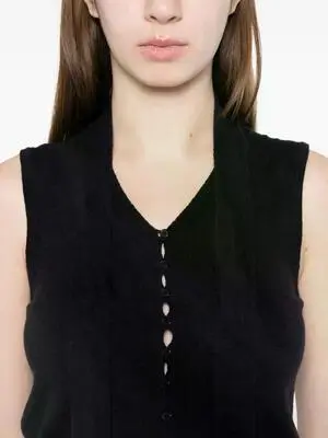 LA PISCINE V-neck Knit Vest
