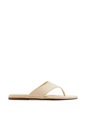 AeydĒ Leather Open Toe Sandals - Neutrals
