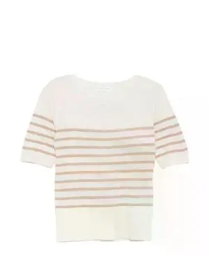 Majestic Filatures Striped T-shirt - Neutrals
