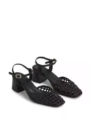 SOULIERS MARTINEZ Woven Leather Pumps