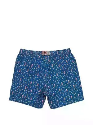 MC2 SAINT BARTH Printed Swim Shorts - Blue