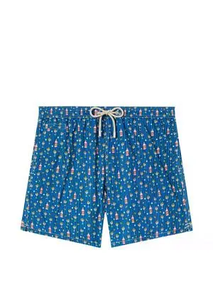 MC2 SAINT BARTH Printed Swim Shorts - Blue