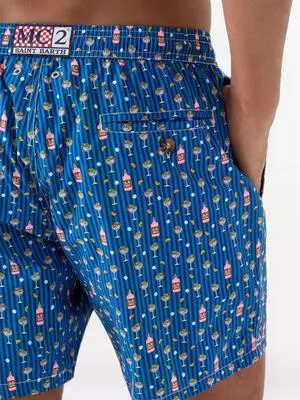 MC2 SAINT BARTH Printed Swim Shorts - Blue