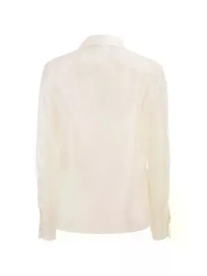 Max Mara Embroidered Floral Silk Shirt