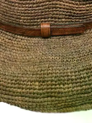 IBELIV Raffia Wide Brim Hat - Brown