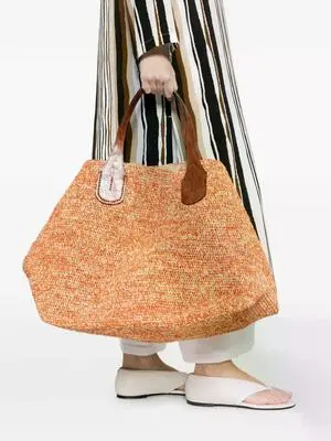 IBELIV Raffia Tote Bag - Orange
