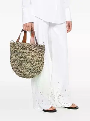 IBELIV Top-handle Raffia Tote - Neutrals
