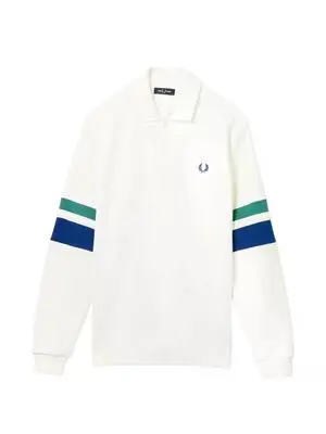 Fred Perry Logo-embroidered Long-sleeve Polo Shirt