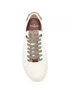 ALEXANDER SMITH Woven-detail Panelled Sneakers - White