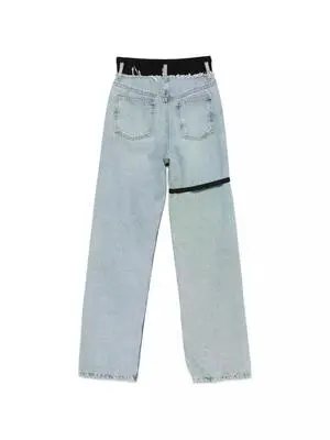 ALAINPAUL Distressed Jeans With Strap - Blue