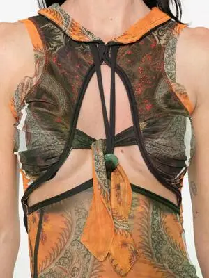Ottolinger Printed Tie-detail Top