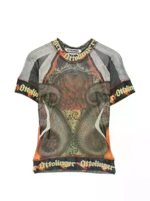 Ottolinger Paisley-print T-shirt - Grey