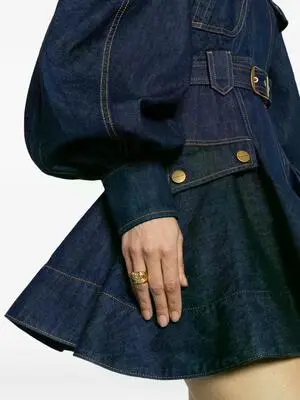 Zimmermann Luna Denim Belted Dress - Blue