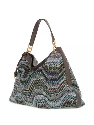 Missoni Zigzag Pattern Shoulder Bag - Blue