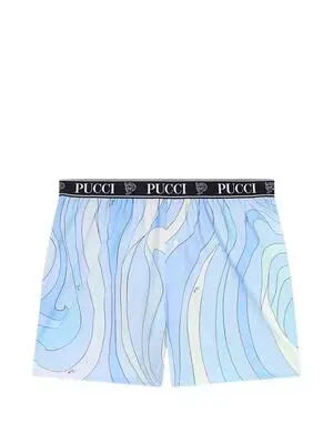 Emilio Pucci Marmo-print Boxer Shorts - Blue