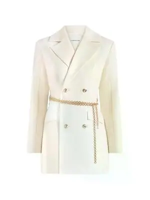 Manière De Voir Double-breasted Blazer Dress With Chain Belt - Neutrals