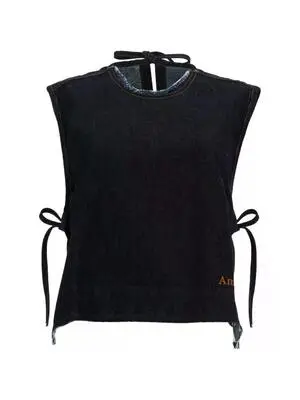 AMISH SUPPLIES Tie-neck Top - Blue