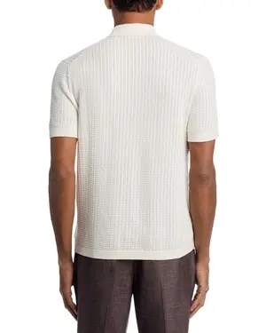 Theory Cable Knit Polo Shirt - White