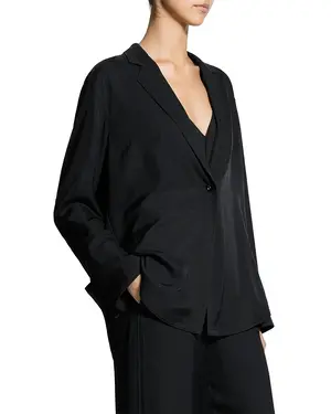 Theory Airy Washed Blazer - Black