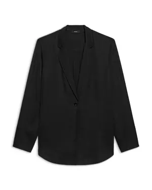 Theory Airy Washed Blazer - Black
