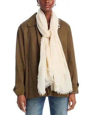 Vince Gauze Cotton Wrap - Chalk