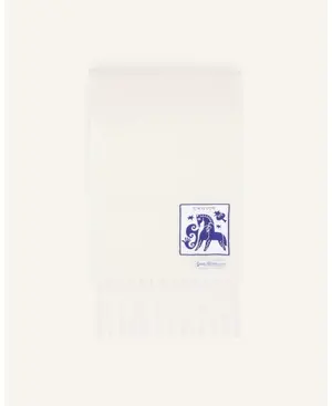 LANVIN Lunar Year Wool Scarf With Fringes - White.