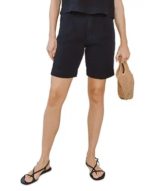 Bella Dahl Pleated Bermuda Shorts - Black