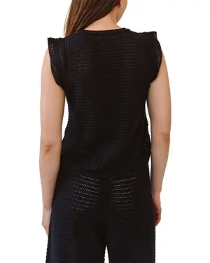Bella Dahl V-neck Crocheted Top