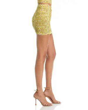 AFRM Martina Semi Sheer Mini Skirt - Sunlight Tile