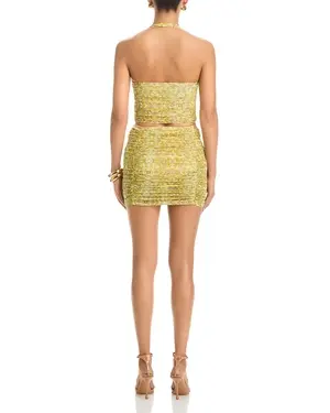 AFRM Martina Semi Sheer Mini Skirt - Sunlight Tile