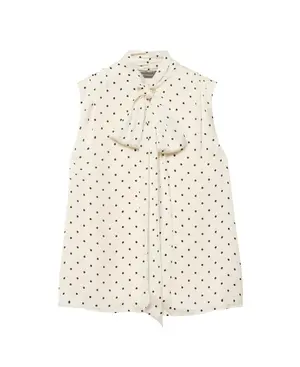 Mint Velvet Polka Dot Tie Neck Top