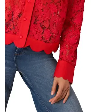 Mint Velvet Lace Cropped Shirt