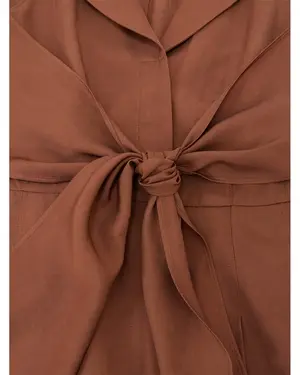 REISS Taya Jumpsuit - Rust Orange