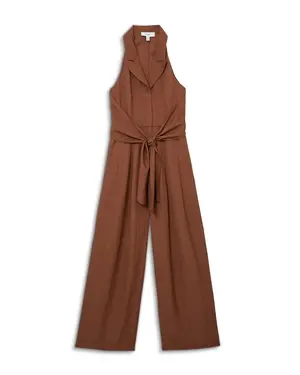 REISS Taya Jumpsuit - Rust Orange