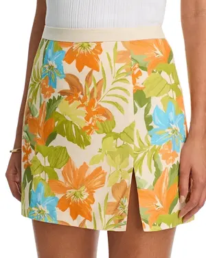 Aqua Lily Mini Skirt