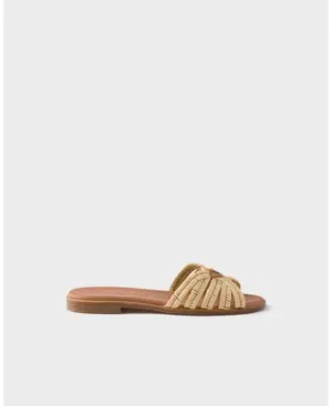 Prada Crochet Slides - Neutral
