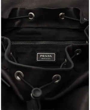 Prada Leather Backpack - Black