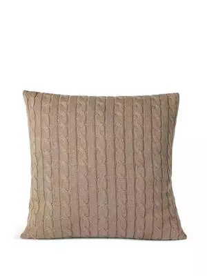 Brunello Cucinelli Cable-knit Cushion Pillow - Brown