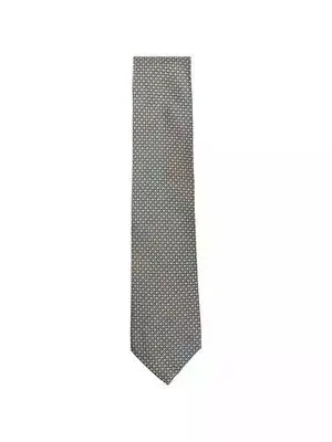 Brioni Patterned Silk Tie - Blue