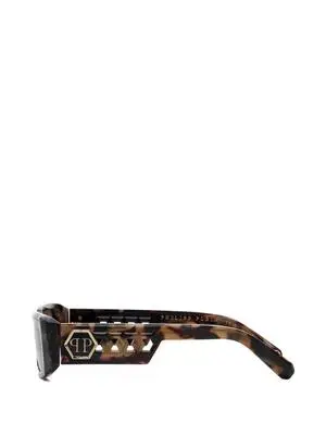 Philipp Plein Rectangle Sunglasses - Brown