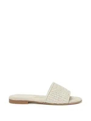Peserico Woven Raffia Slides