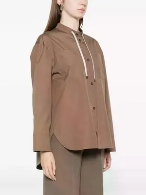 Max Mara Drawstring Pocket Shirt - Brown