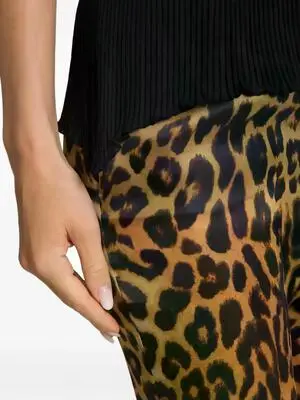 Alberta Ferretti Leopard-print Trousers