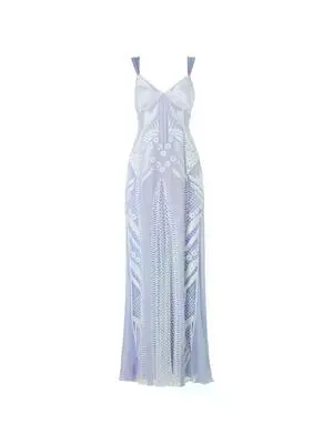 TEMPERLEY LONDON Giselle Embroidered Maxi Dress - Purple