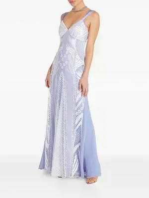TEMPERLEY LONDON Giselle Embroidered Maxi Dress - Purple