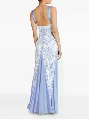 TEMPERLEY LONDON Giselle Embroidered Maxi Dress - Purple
