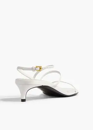 Khaite Loop Kitten Heel Sandal - Chalk