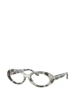 Ray-ban Tortoiseshell-pattern Oval Frame Glasses