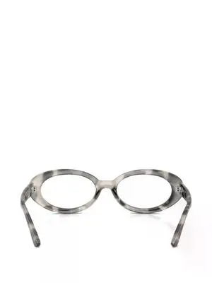 Ray-ban Tortoiseshell-pattern Oval Frame Glasses