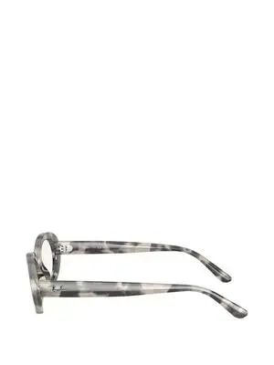 Ray-ban Tortoiseshell-pattern Oval Frame Glasses